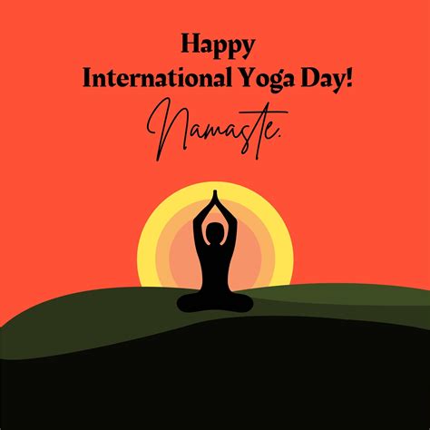 International Yoga Day Wishes Vector In Eps Illustrator  Psd Png