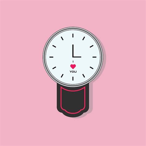 Diseño de vector de reloj de pared Vector Premium