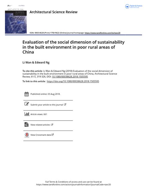 Evaluation Of The Social Dimension Of Sustainability In The Built