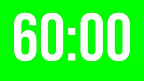 1 Hour Green Screen Timer With Timestamps In Description FREE No