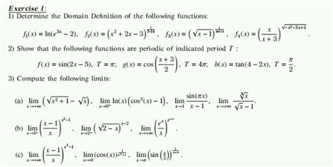 Exercise Determine The Domain Definition Studyx