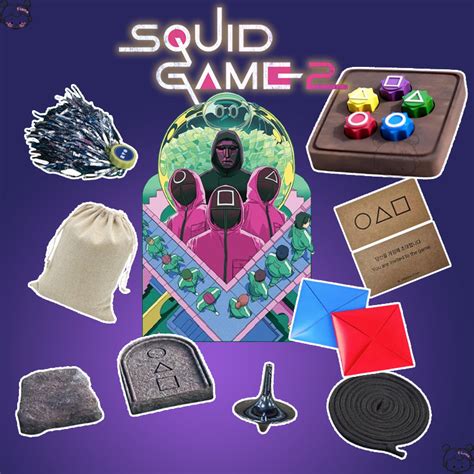 Squid Game 2 Game Set Jebi Chagi、gong Gi、biseokchigi、paeng Y、ddakji