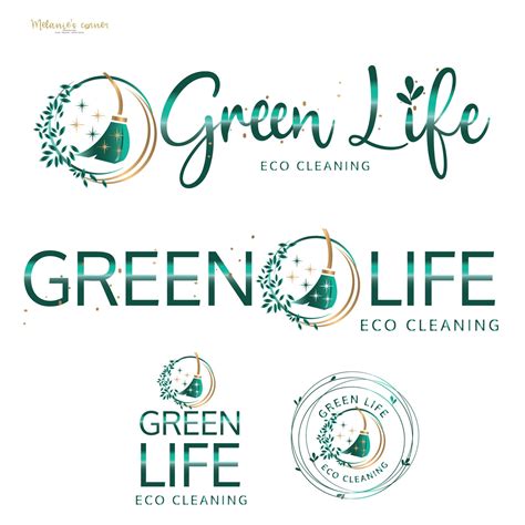 Cleaning Service Logo Eco Cleanining Logo 443 Etsy