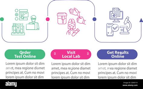 Lab Test Ordering Vector Infographic Template Stock Vector Image And Art