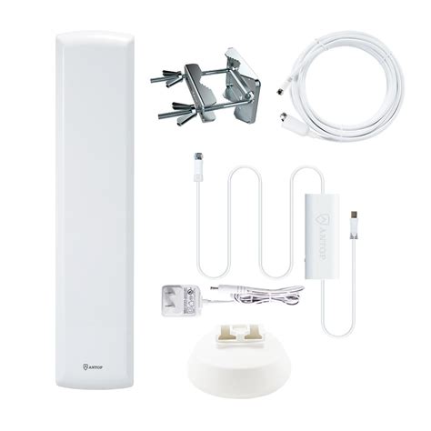 Antop Flat-Panel Smartpass Amplified Outdoor Indoor HD TV Antenna 4G ...