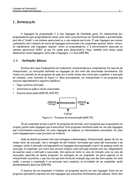 Cap1 Programação Em C Introdução Introduçao A Linguagem C Docsity
