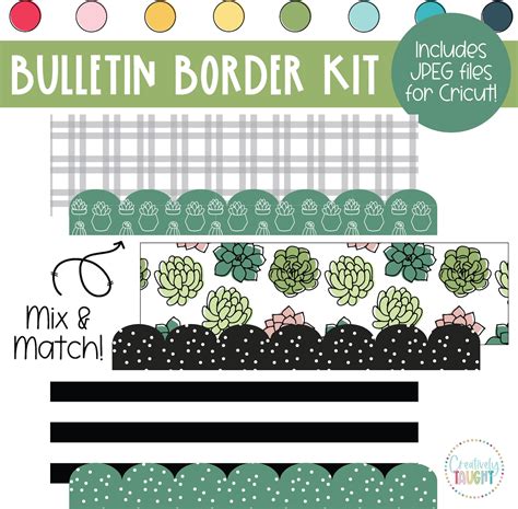 Succulent Plant Theme Bulletin Board Borders Etsy