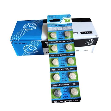1 55v Ag13 Lr44 357a Button Battery Alkaline Battery For Watch Toys Calculator Commonly Used