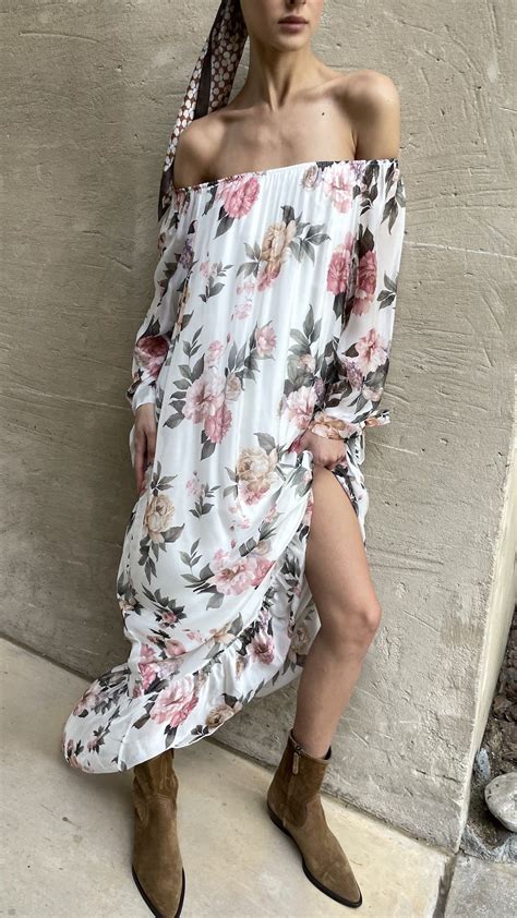 Платье из натурального шелка с цветочным принтом с доставкой без предоплаты Evening