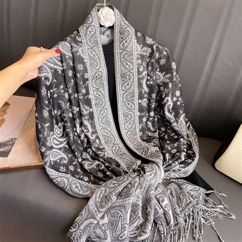 Luxury Brand Winter Pashmina Shawl Lady Wrap Warm Grandado