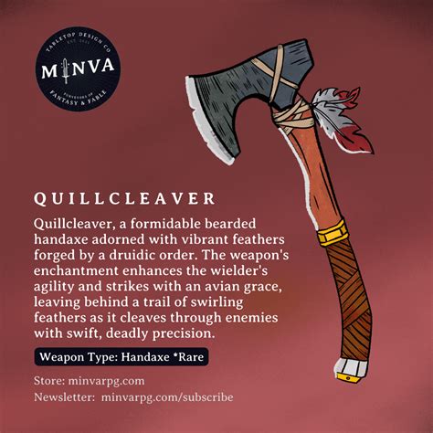 Oc Art Weapon Quillcleaver Handaxe Rdnd