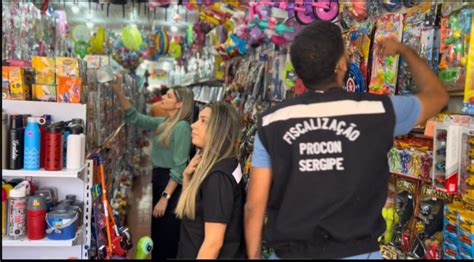 Procon Sergipe e ITPS realizam fiscalização em lojas de brinquedos O