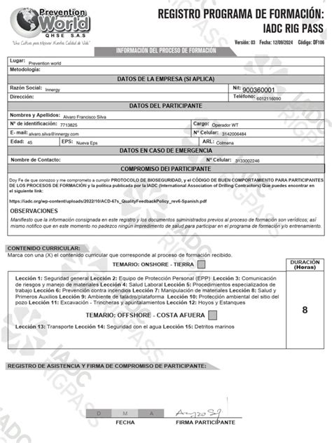 Álvaro Silva Rigpass Pdf