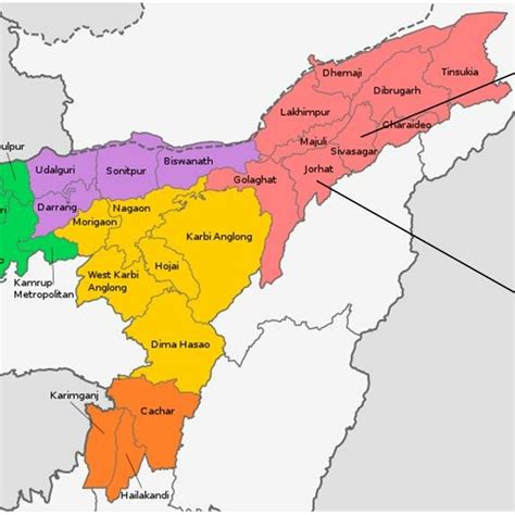 Location Map Of Jorhat And Sibsagar District Of Assam Download