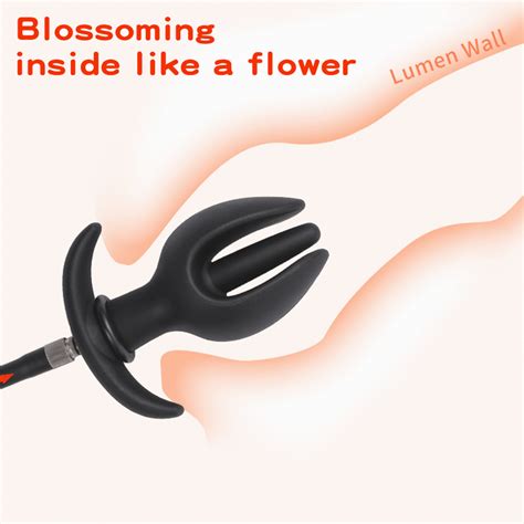 Prostate Massager Anus Dilator Anal Sex Toys Flower Bud Inflated Anal