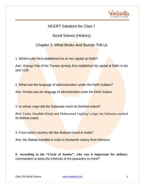 NCERT Solutions For Class 7 Social Science Our Pasts 2 Chapter 3