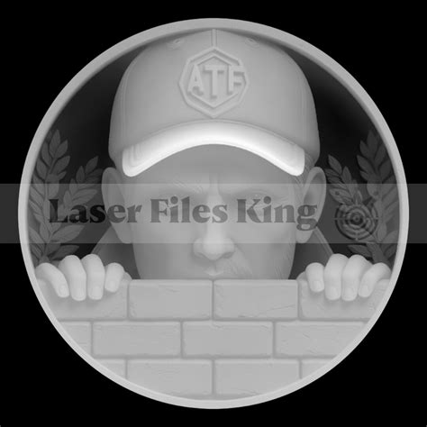 Fiber Laser Cut Depth Map 3d Png File Depth Engraving Brass Coin