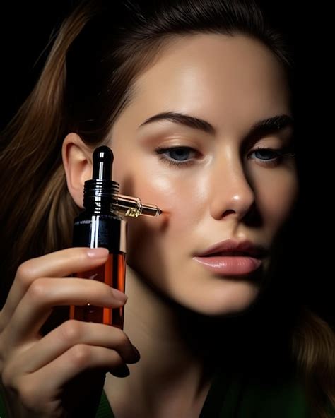 Premium Photo Medium Shot Woman Doing Skincare With Serum
