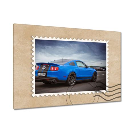 Obraz Niebieski Ford Mustang 60x40cm ZeSmakiem Sklep EMPIK