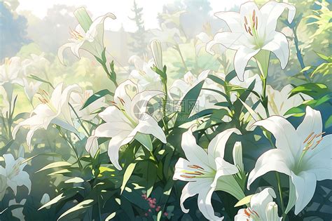 百合花绽放插画图片下载 正版图片600798281 摄图网