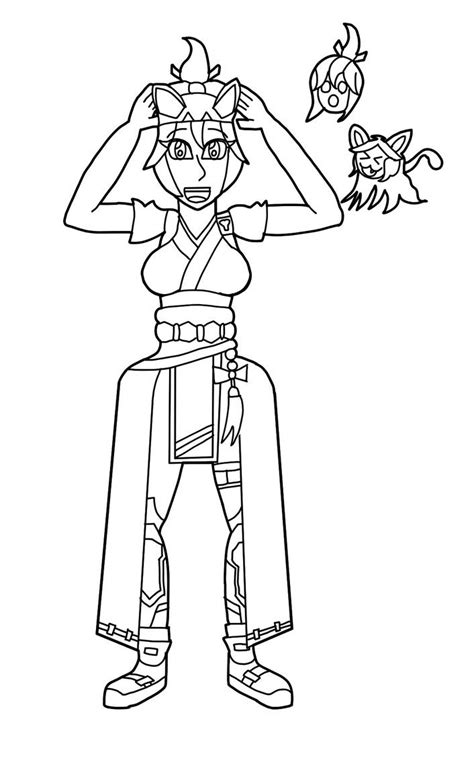 Homura Posses Kiriko Lineart By Mariobrosfan83 On Deviantart