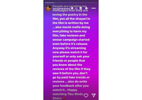 Kangana Ranaut Claim Fake Reviews Campaigns For Film Tiku Weds Sheru