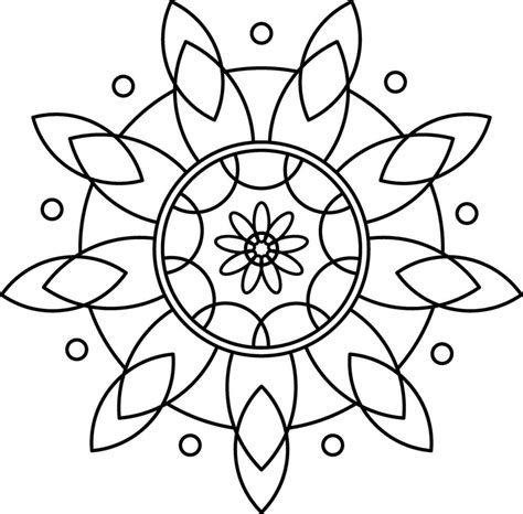 Diwali Rangoli Contorno Elemento 32857372 Vector En Vecteezy