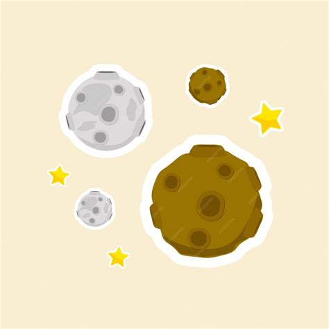 Premium Vector Cute Space Sticker Vector Illustration Clipart Collection