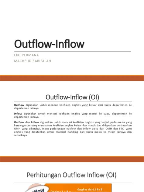Outflow Inflow Pdf