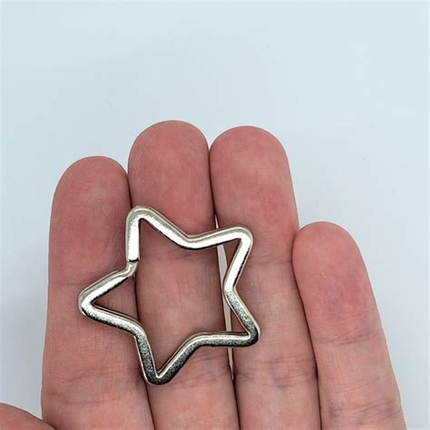 3 Star Split Rings Split Keyring Split Ring For Keychain Keyring Hoop Keychain Hardware