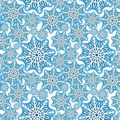 Premium Vector Snowflake Seamless Pattern Snow Pattern With Snowflakes Festive Christmas And
