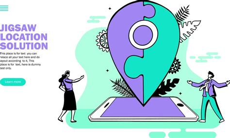 Jigsaw Location Solution With Team Discussion Vector Image