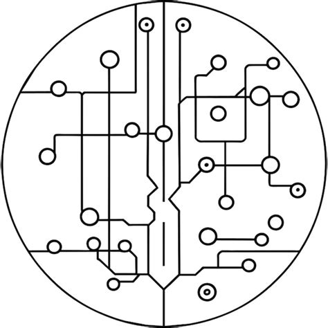Pcb Circuit Vector Illustration Line Art Premium Ai Generated Vector