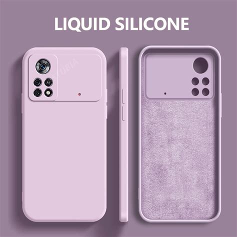 Capa De Silicone Líquido Quadrado Para Xiaomi Redmi Poco F4 Gt X3 X4