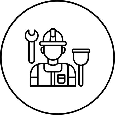 El Icono Del Fontanero Vector Premium