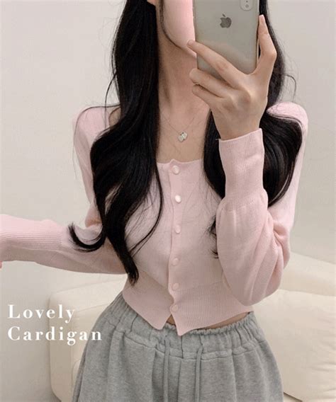[봄신상 여리핏 ] 소프티 스퀘어넥 크롭 가디건 4color 에이블리