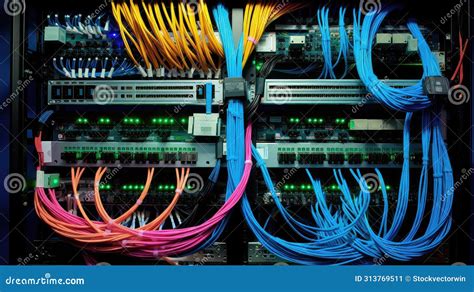 Network And Ethernet Cable Rj45 Modular Plugs For Solid Cat5 Rj45 Female Vector Illustration