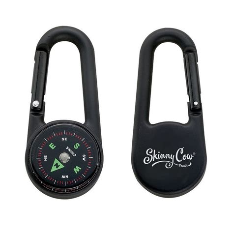 Promotional Cedar Creek® Colored Carabiner Compass Black Personalized With Your Custom Logo