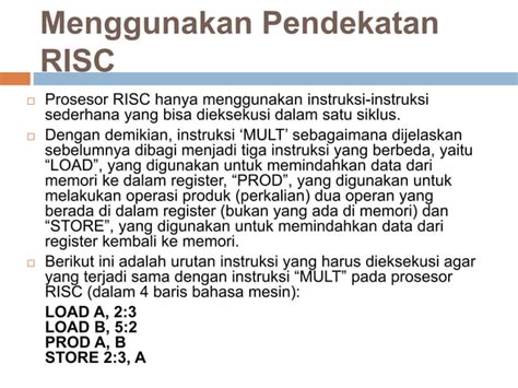 11 Risc Vs Cisc Mempelajari Konsep Pptx