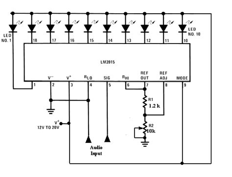 Audio Level Meter Vumeter Circuit Measuringandtestcircuit