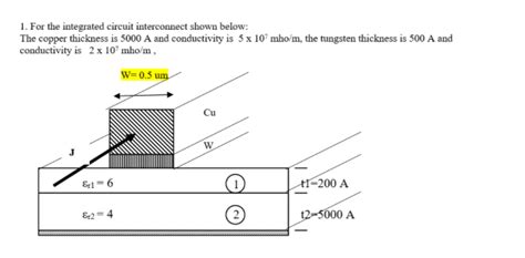 Solved 1 For The Integrated Circuit Interconnect Shown