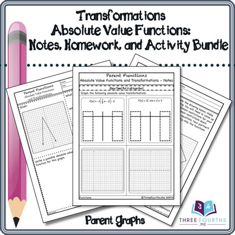 Absolute Value Function Transformations Scaffolded Notes Amped Up Learning
