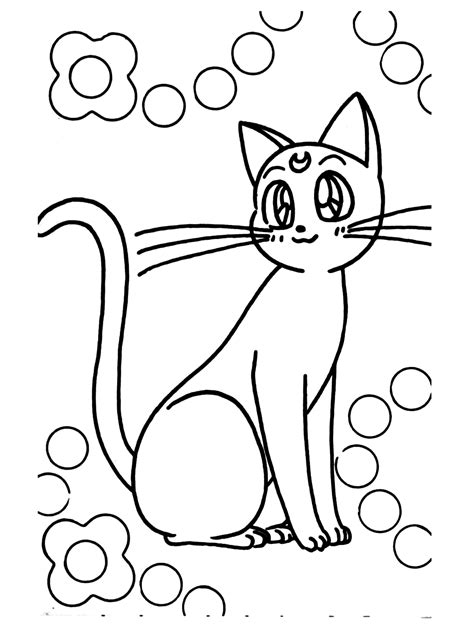 Sailor Moon Cat Coloring Pages Coloring Online Free