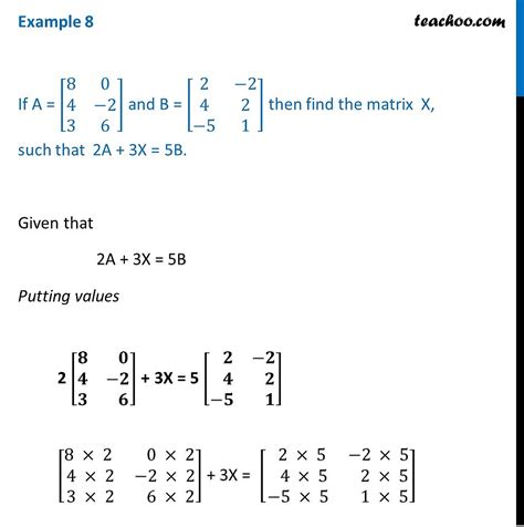 Example Find Matrix X Such That A X B Examples