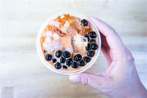 Milk Tea Or Thai Tea Or Bubble Tea Stock Image Image Of Coffee