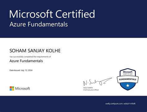 Soham Kolhe On Linkedin Microsoftazure Azurefundamentals Cloudcomputing Certification