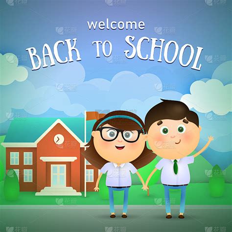 欢迎回到学校，字母男孩和女孩