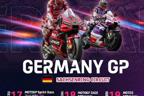 Siaran Langsung Live Race MotoGP 2023 GP Jerman Sirkuit Sachsenring