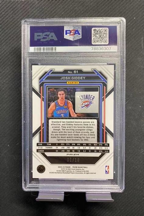 Panini Prizm Josh Giddey Prizm Psa