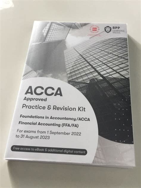 ACCA BPP F3 FA FIA FFA Financial Accounting Practice Revision Kit